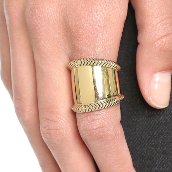 House of Harlow 1960 | Jewelry | House Of Harlow Gold Tambo River Ring Wide 5 6 | Poshmark
